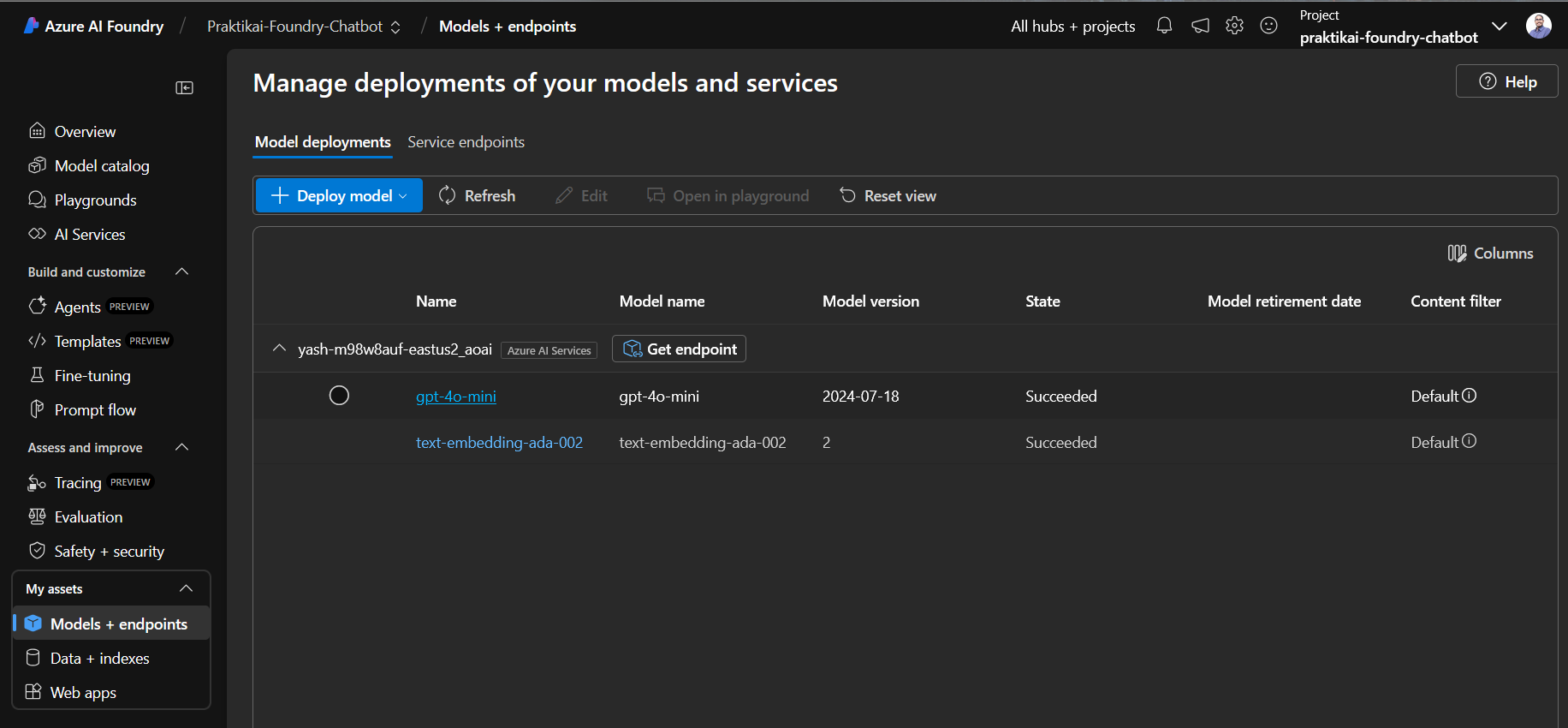 Setting Up a RAG Chatbot on Azure AI Foundry